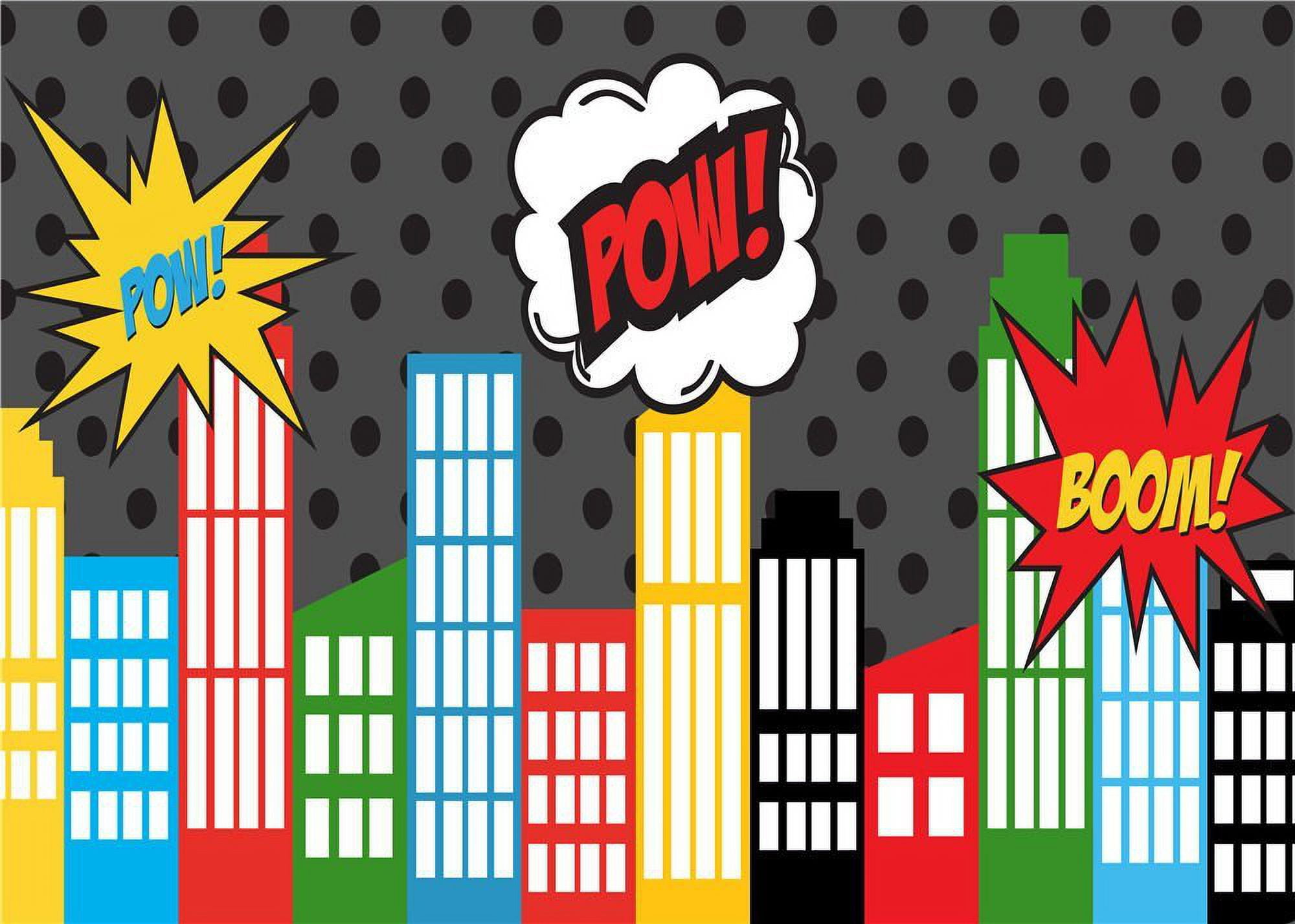 ABPHOTO Polyester Cartoon Photography Backdrops City Photo Props for ...
