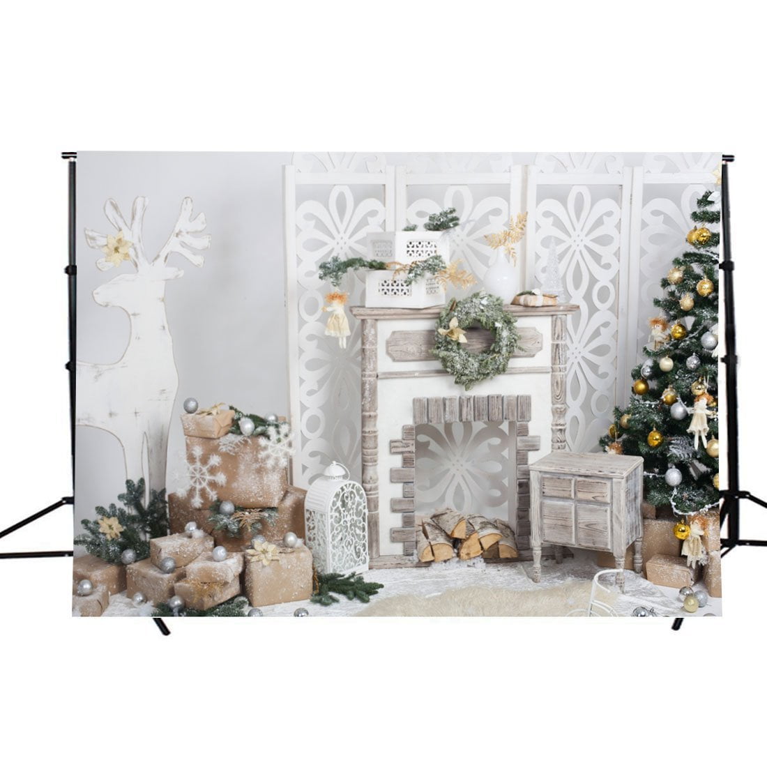 ABPHOTO Polyester Christmas Photo Backdrops,Merry Christmas Theme Background Photography ...