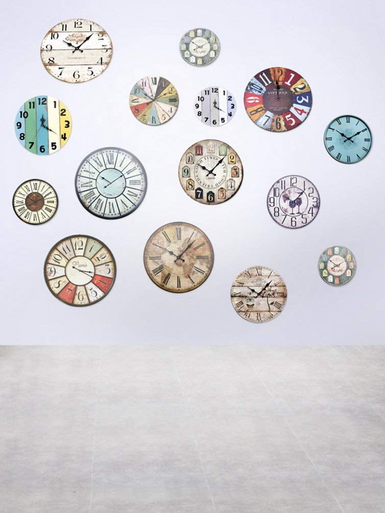 ABPHOTO Polyester Clocks Photography Backdrops Photo Props Studio ...