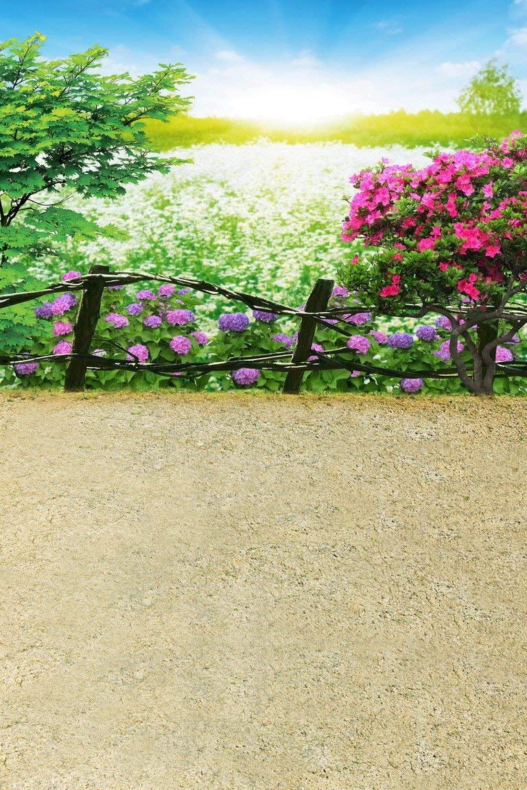 ABPHOTO Polyester Earth Ground Road Flower Garden Land Portrait Picture ...
