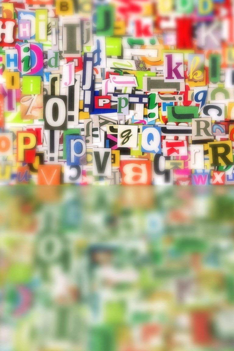 ABPHOTO Polyester English Letters Wall Children Cloth Mural Studio ...