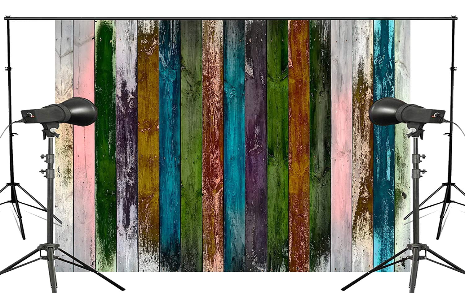 ABPHOTO Polyester Exquisite Colorful Wooden Background Different Colors ...