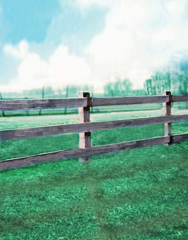 ABPHOTO Polyester Fence Grass Photography Backdrops Photo Props Studio ...