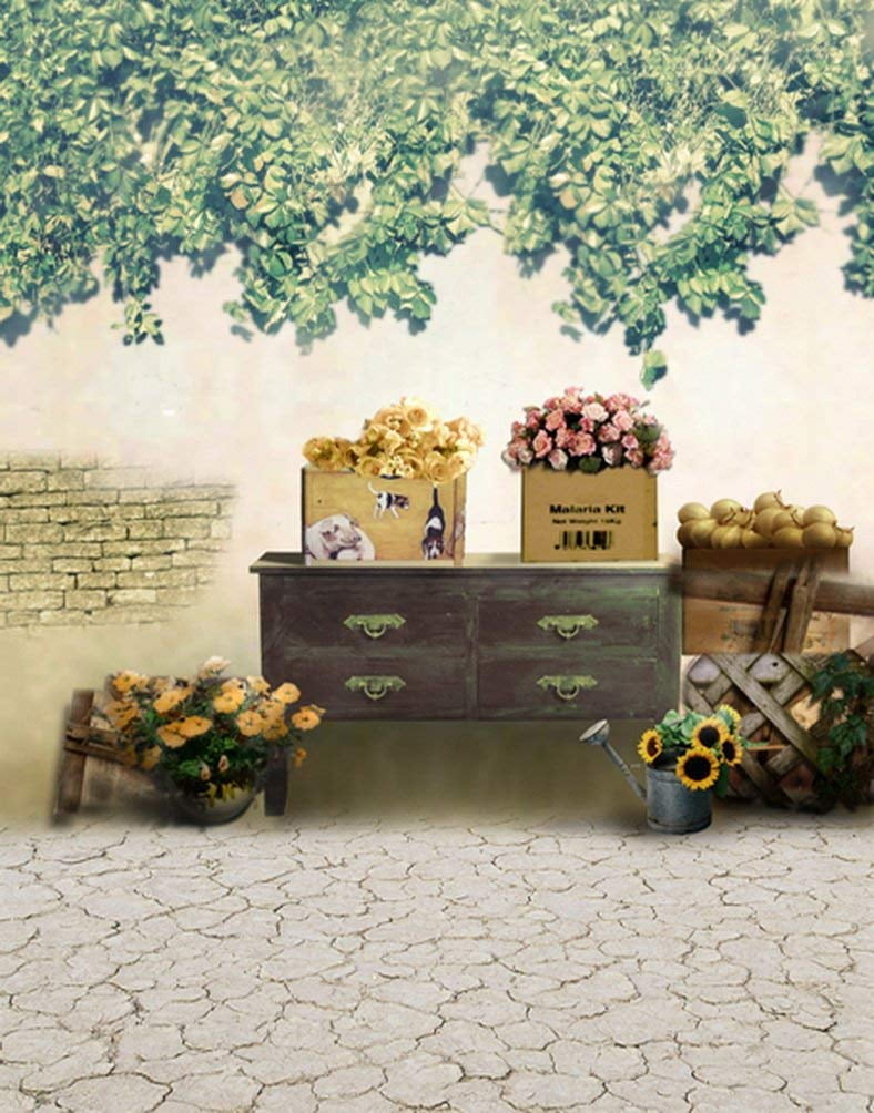 ABPHOTO Polyester Flowers Tree Photography Backdrops Photo Props Studio ...