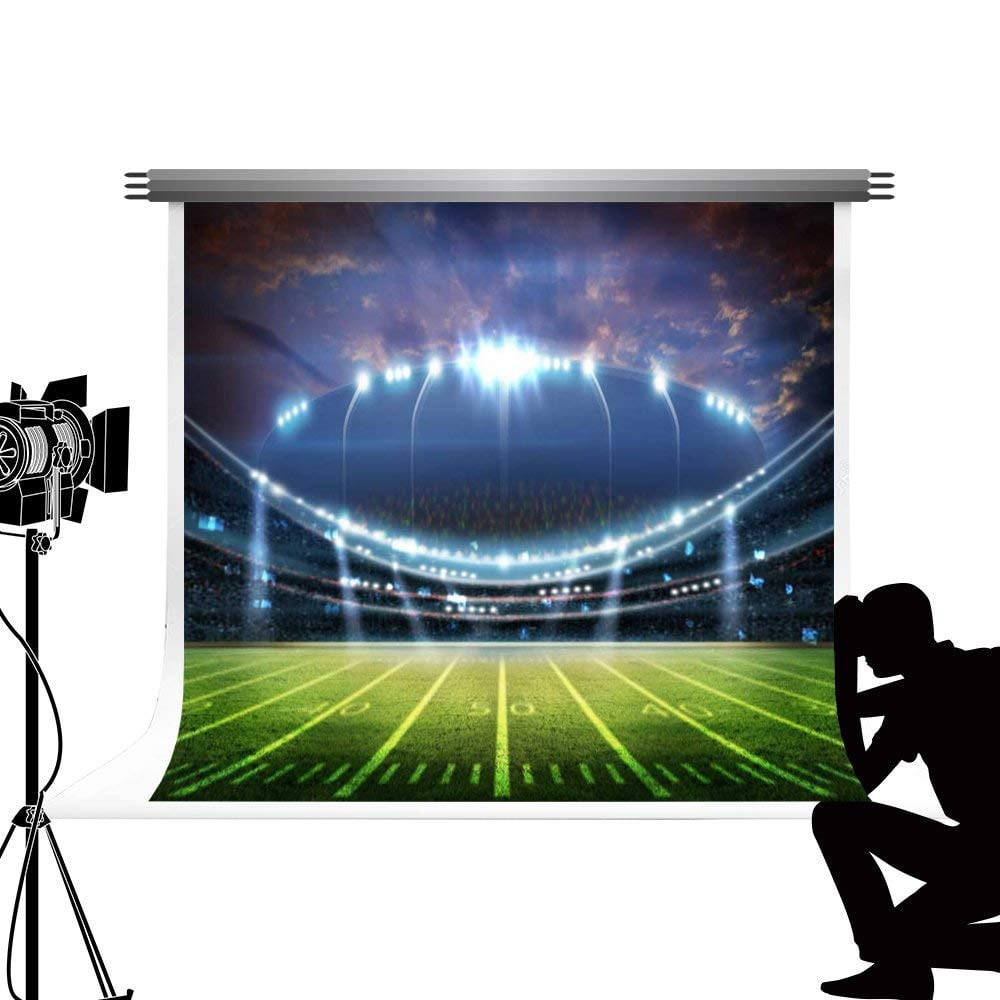 ABPHOTO Polyester Football Field Backdrop for Photography Cartoon Green ...