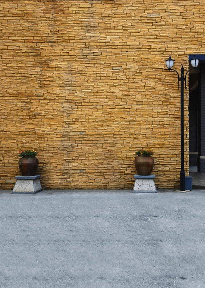 ABPHOTO Polyester Gray Concrete Ground Brown Wall Corner Scene 5x7ft ...