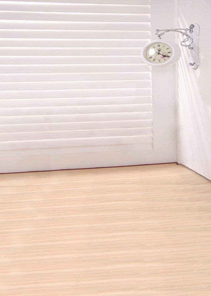 ABPHOTO Polyester Indoor Brown Wooden Floor White Wall Corner Mural ...
