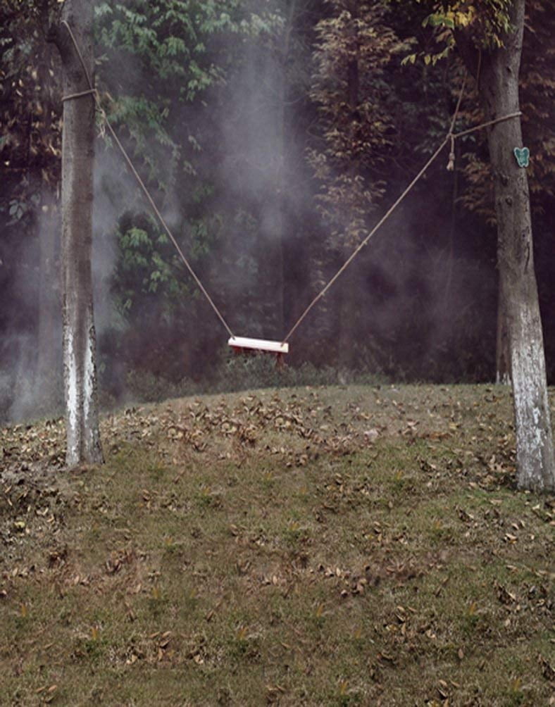 ABPHOTO Polyester Landscape Green Tree Swing Photography Backdrops ...