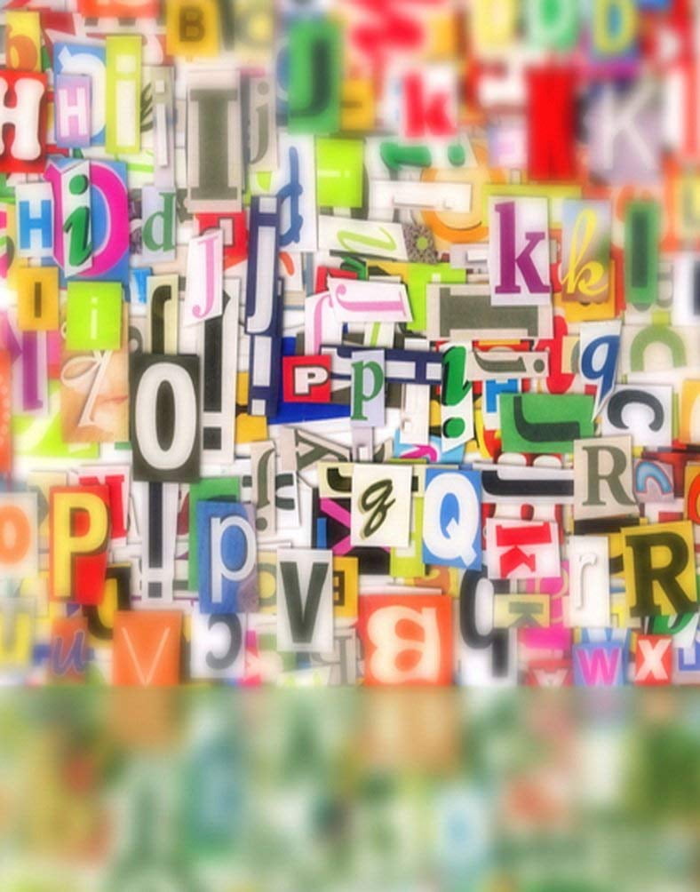 ABPHOTO Polyester Letter of the Alphabet Photography Backdrops Photo ...