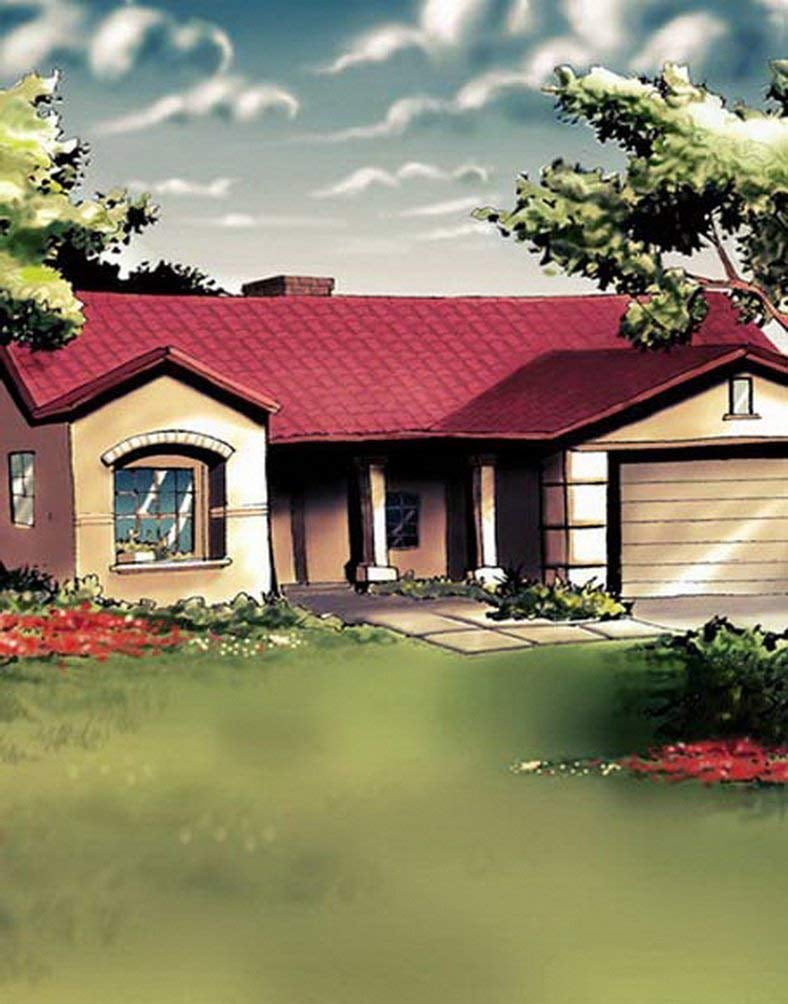 ABPHOTO Polyester Meadow Flowers House Photography Backdrops Photo ...