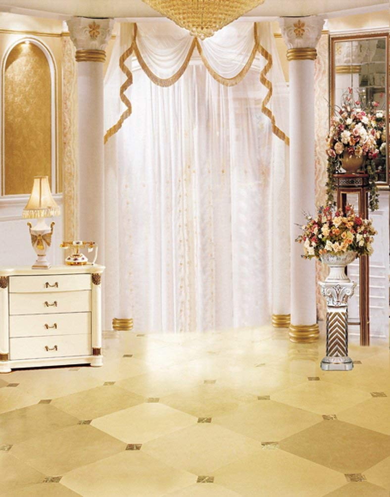 ABPHOTO Polyester Modern Living Room Flowers Photography Backdrops ...