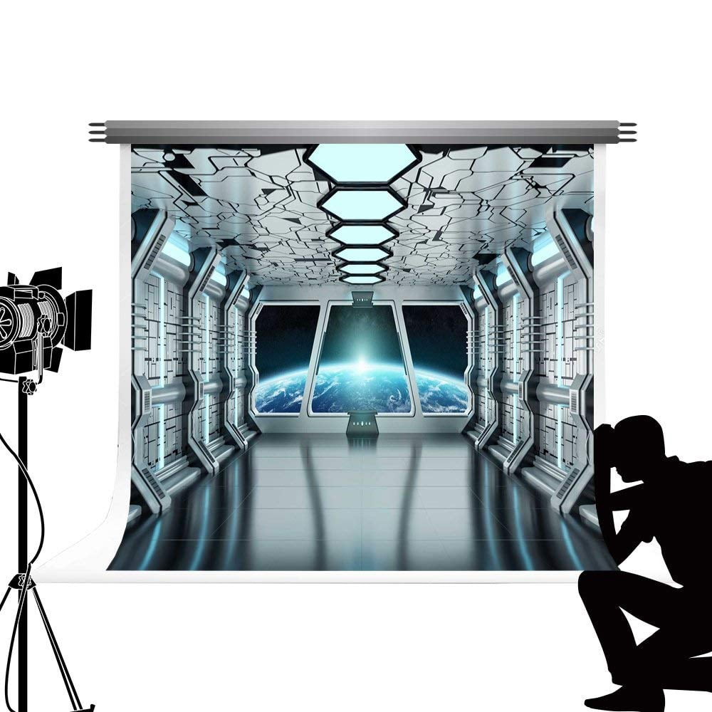 ABPHOTO Polyester Photo Background Outer Space Capsule Backdrop for ...