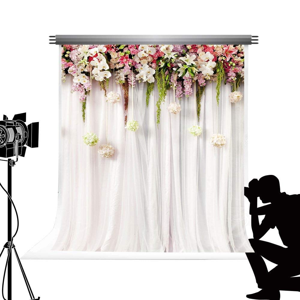 ABPHOTO Polyester Photo Background for Photography White Curtain ...
