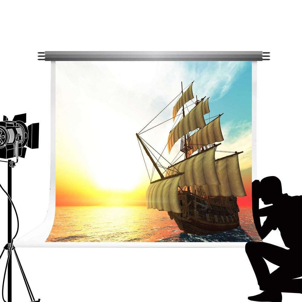 ABPHOTO Polyester Photo Booth Sunset Backdrops Props for Columbus ...