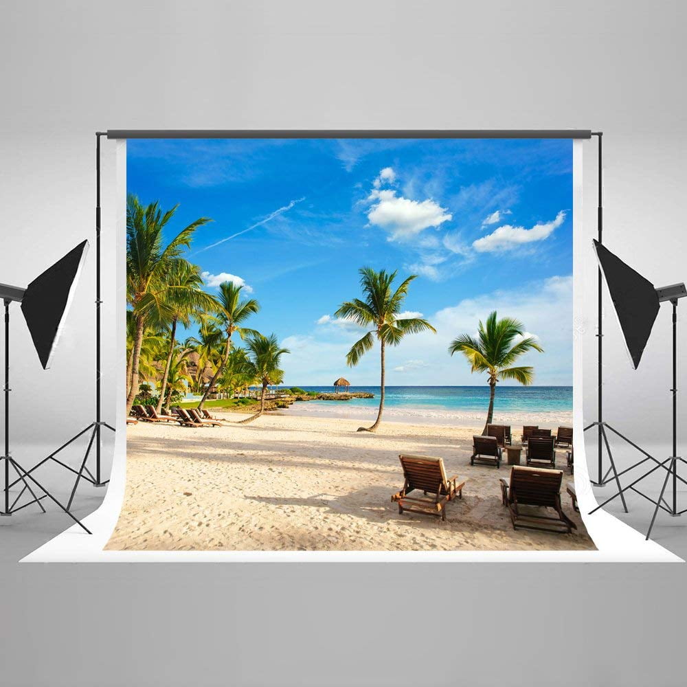ABPHOTO Polyester Photography Backdrop Beach Scene 7x5ft Seaside ...