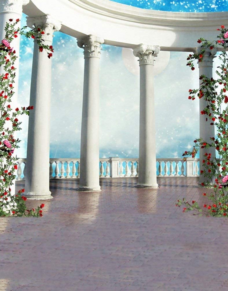 ABPHOTO Polyester Pillar Flowers Photography Backdrops Photo Props ...