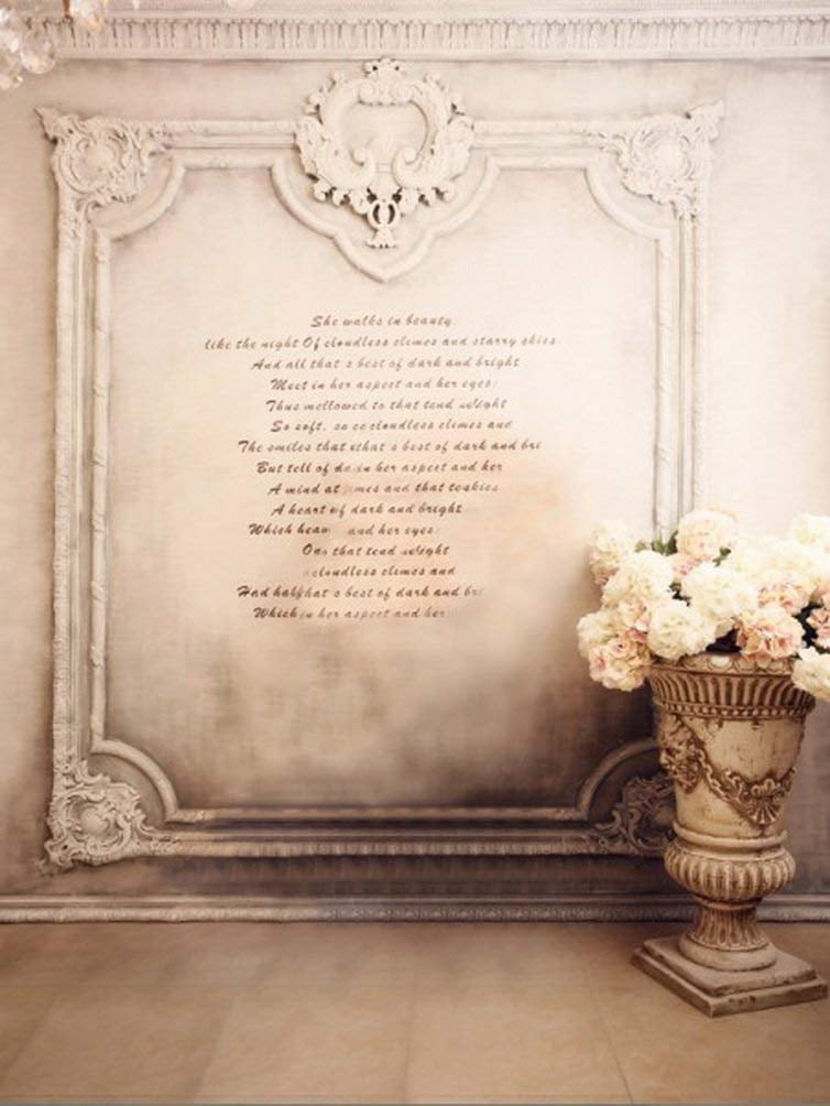 ABPHOTO Polyester Poem Flowers Photography Backdrops Photo Props Studio ...