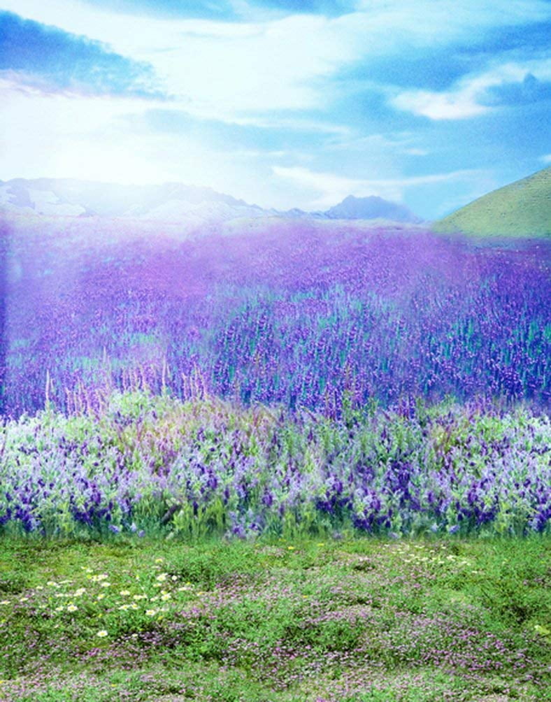 ABPHOTO Polyester Purple Trees Lavender Photography Backdrops Photo ...