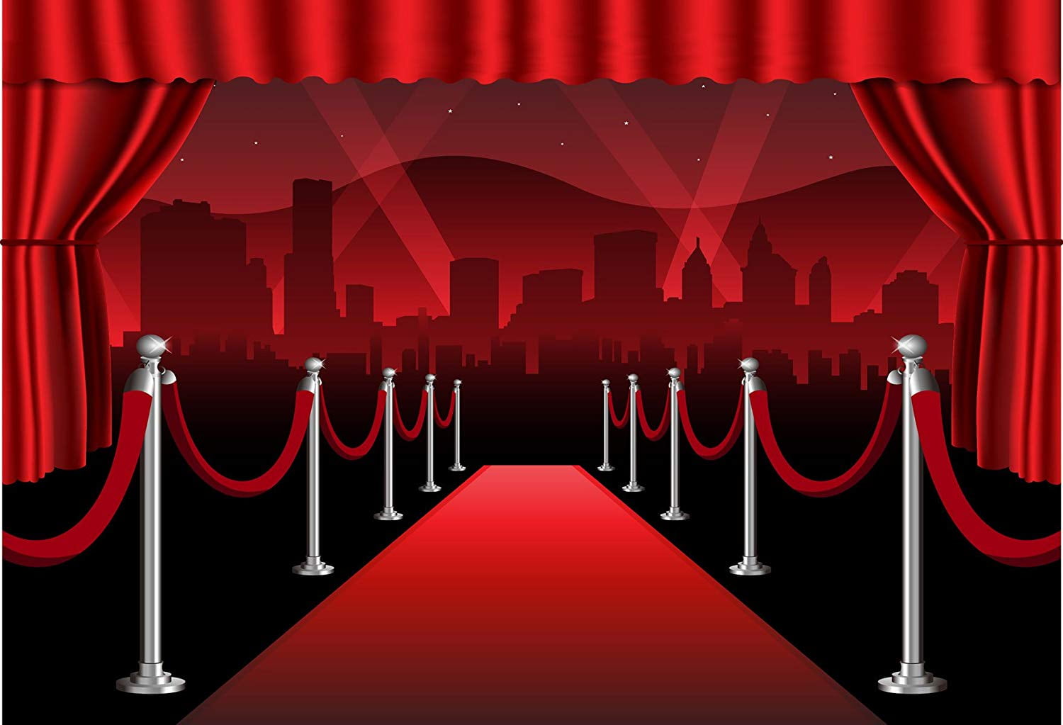 ABPHOTO Polyester Red Carpet Themed 7x5ft, red curtain background ...