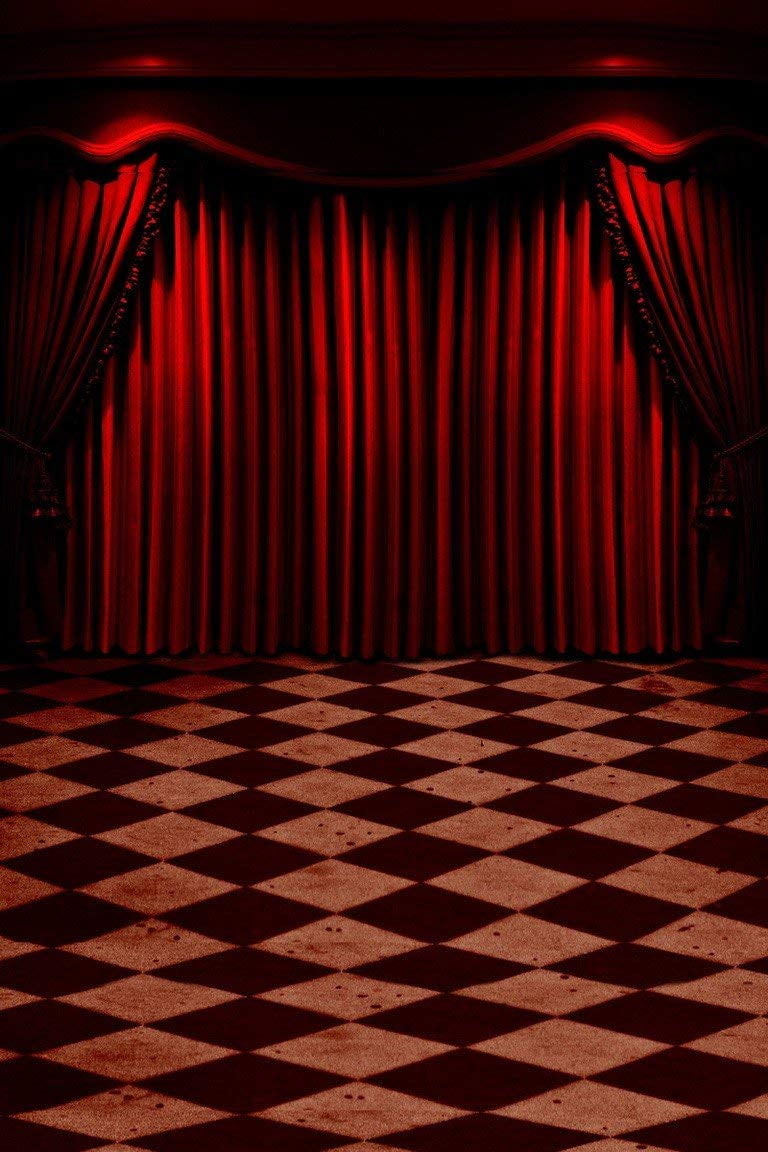 ABPHOTO Polyester Red Drop Curtain Theater Stage Spotlight Floor Studio ...