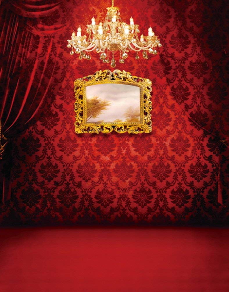 ABPHOTO Polyester Red Room Lights Photography Backdrops Photo Props ...