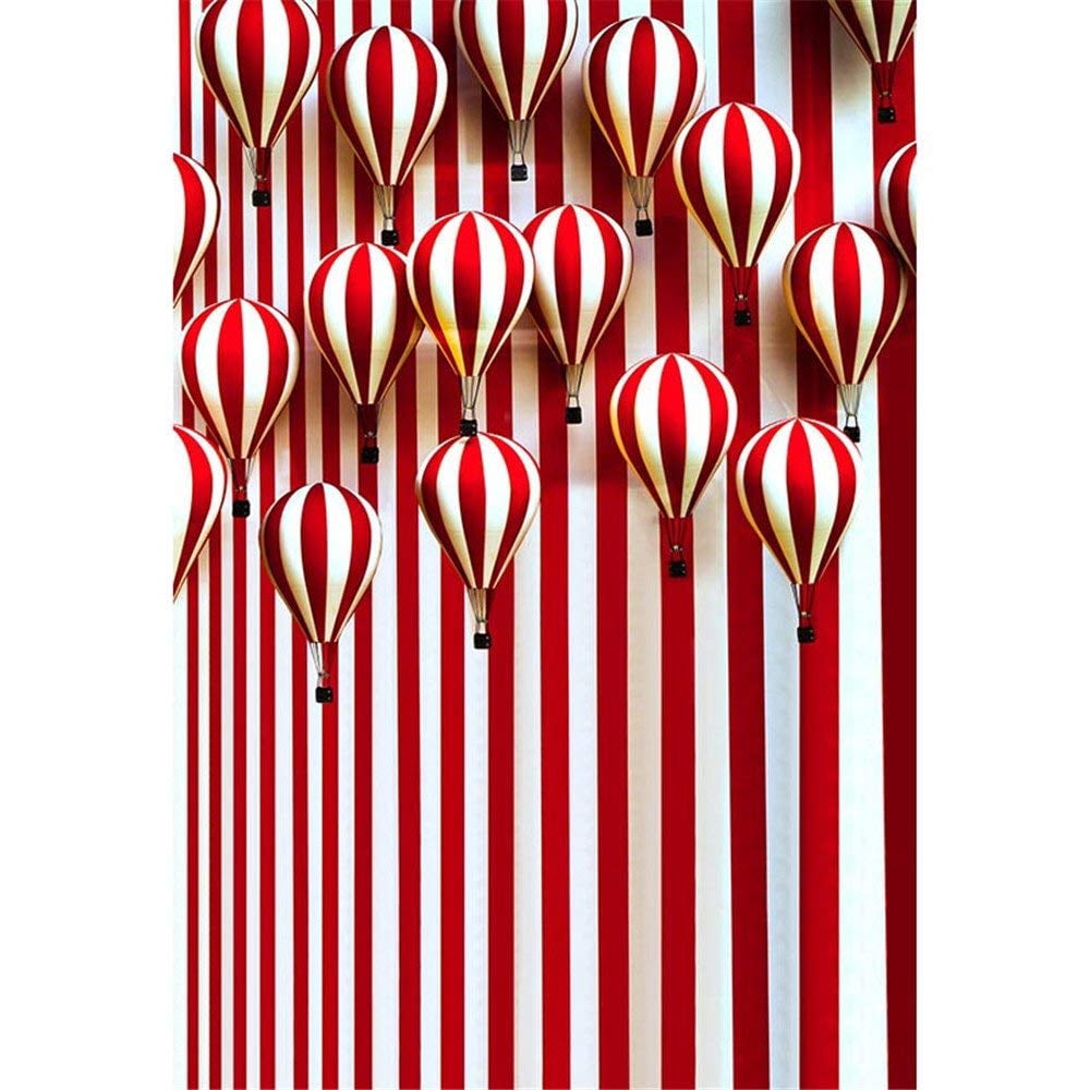 ABPHOTO Polyester Red and White Striped Photography Backdrops Vertical ...