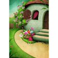 ABPHOTO Polyester Spring Fairyland Children Photography Backdrop House ...