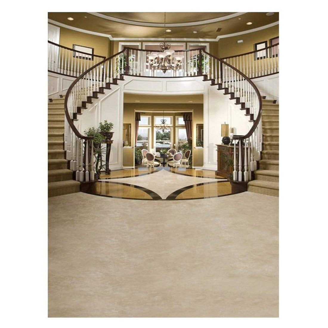 ABPHOTO Polyester Staircase Background 5x7ft Photography Staircase ...