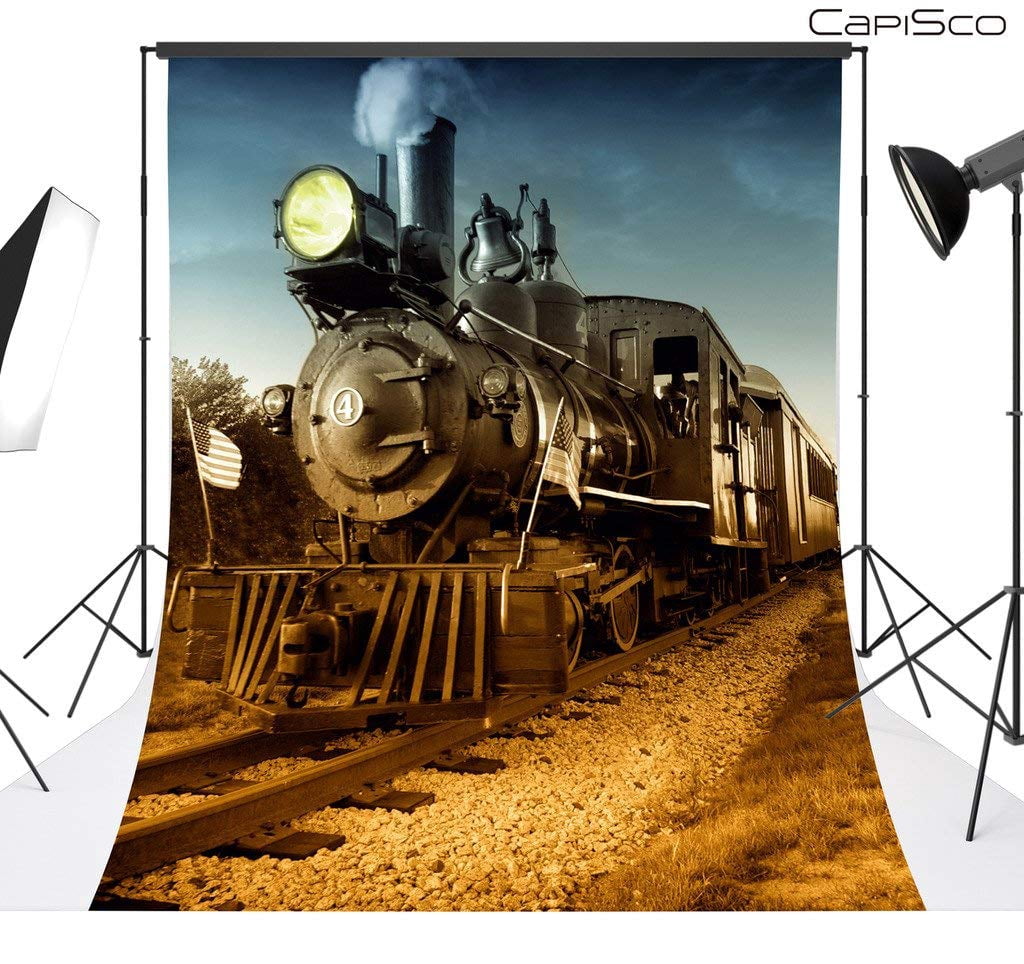 ABPHOTO Polyester Steam locomotive 5x7ft Indoor Studio Photography ...