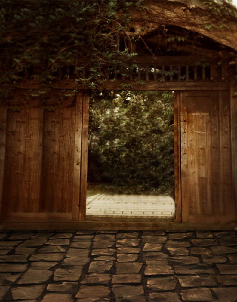 ABPHOTO Polyester Stone Flloor Wooden House Photography Backdrops Photo ...