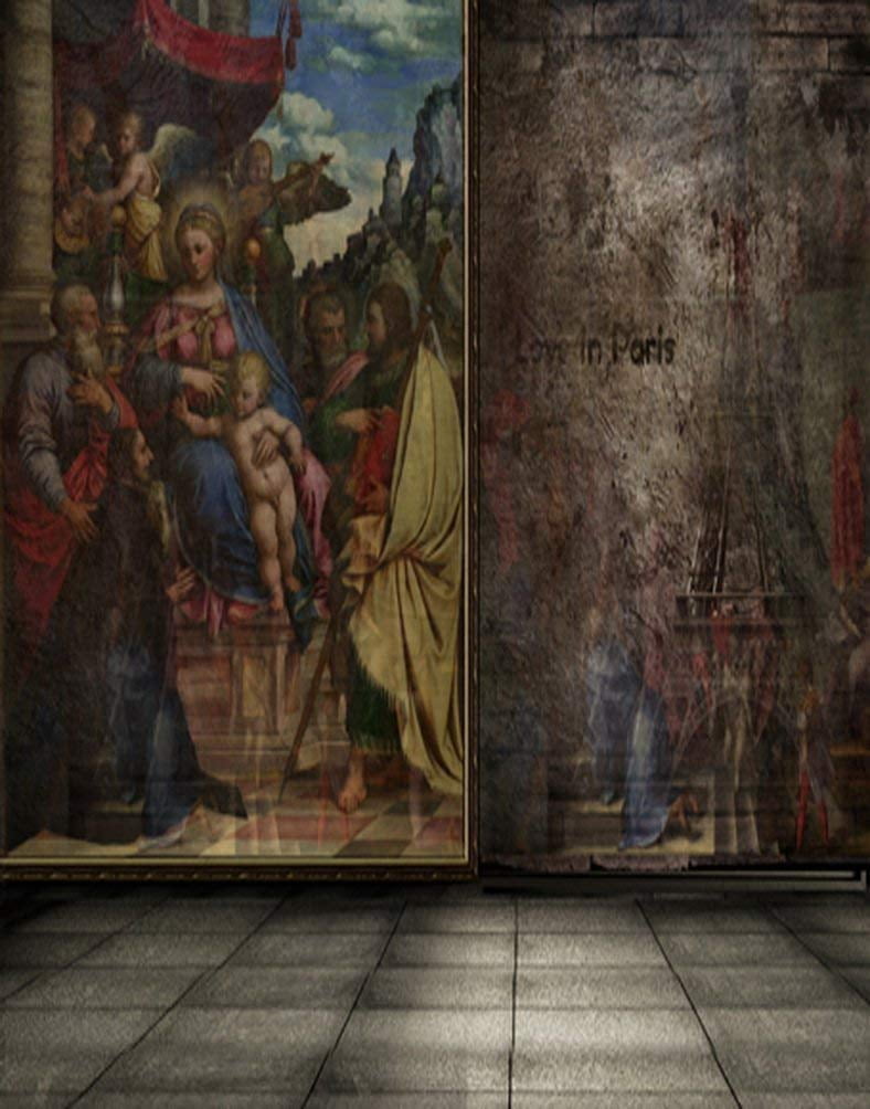 ABPHOTO Polyester Stone Floor Famous Painting Photography Backdrops ...