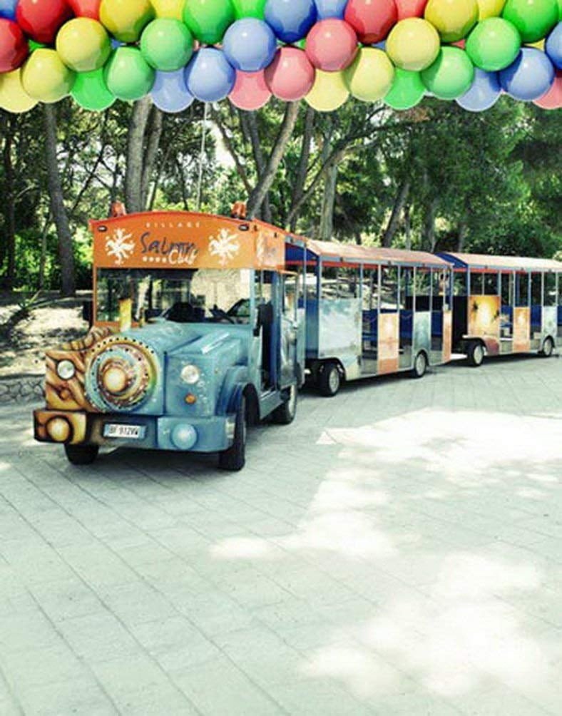ABPHOTO Polyester Stone Street Bus Balloon Backdrops Photo Props Studio ...