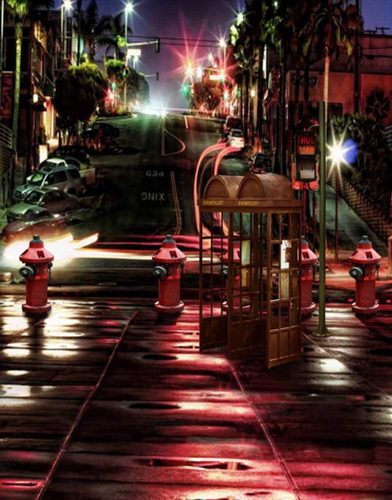 ABPHOTO Polyester Street View Lights Photography Backdrops Photo Props ...