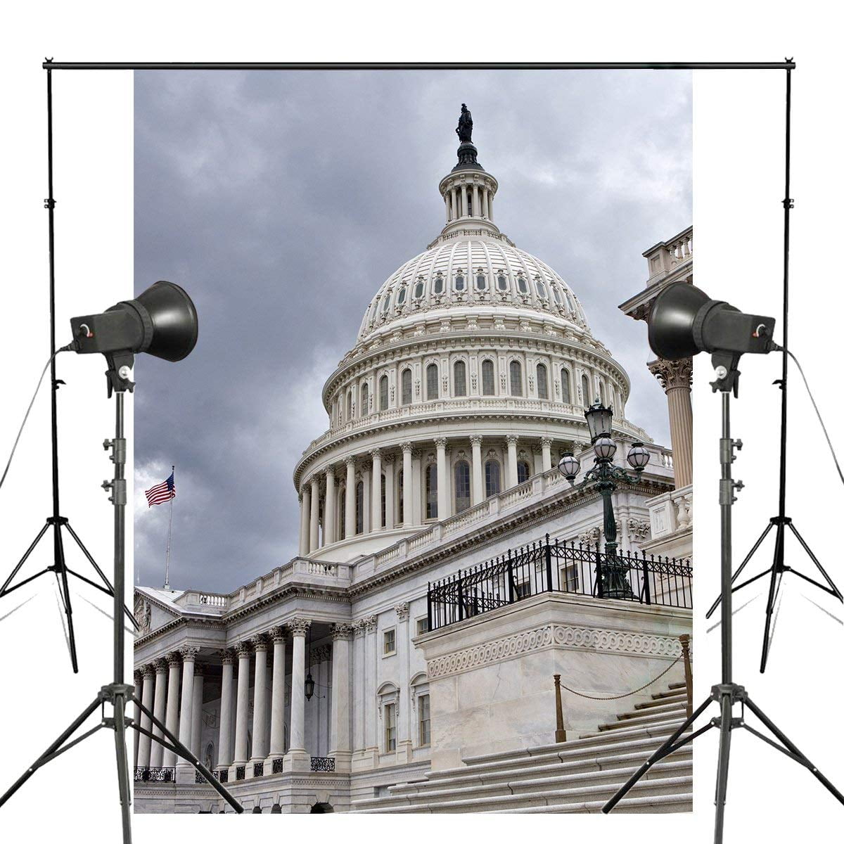ABPHOTO Polyester United States Capitol side view Theme Photography ...
