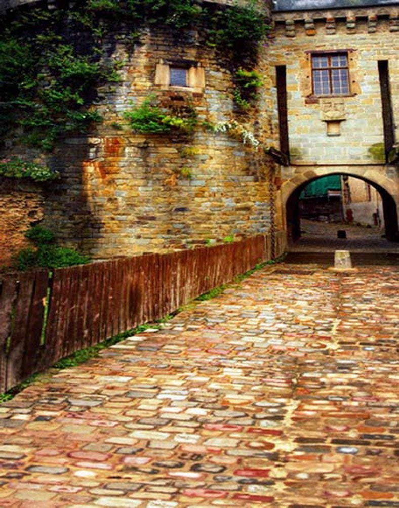ABPHOTO Polyester Vintage Brick Building Floor Photography Backdrops ...