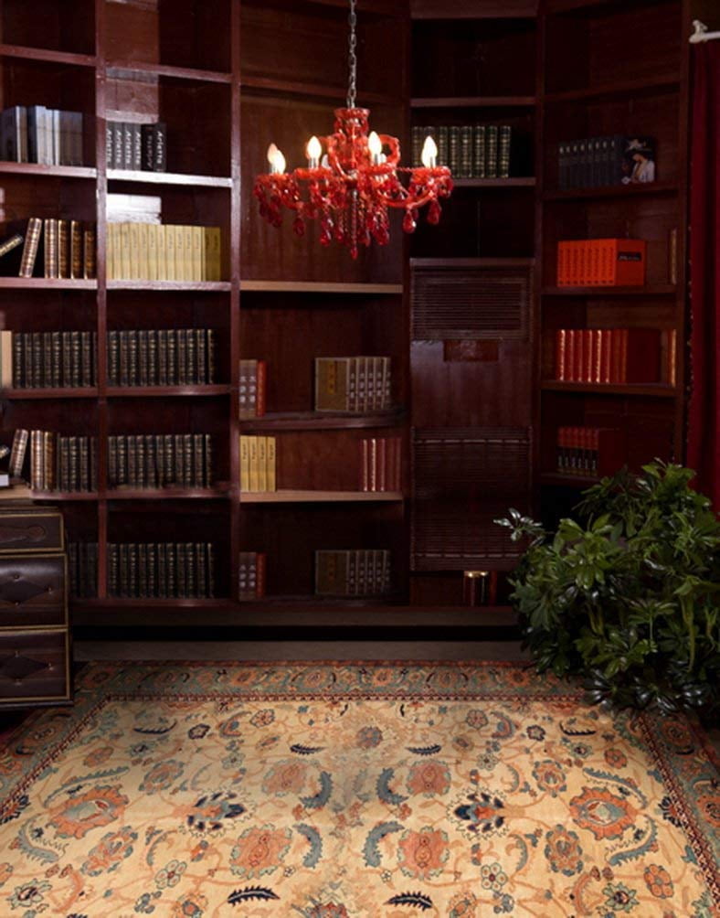 ABPHOTO Polyester Vintage Library Books Carpet Photography Backdrops ...