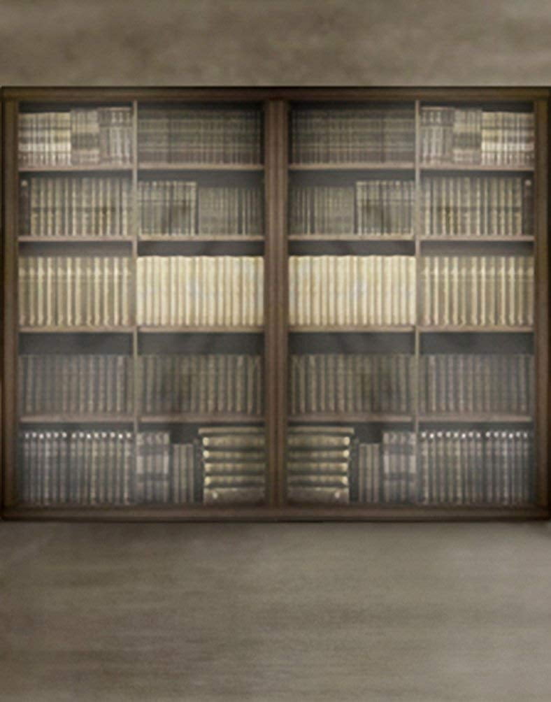 ABPHOTO Polyester Vintage Library Books Photography Backdrops Photo ...