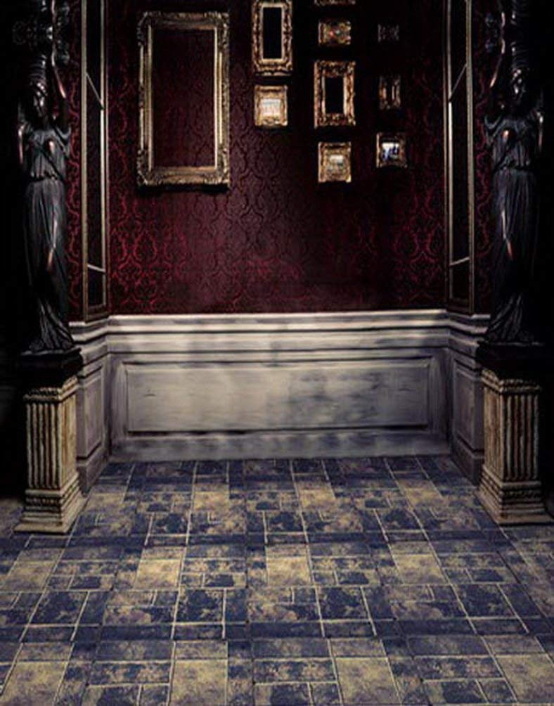 ABPHOTO Polyester Vintage Room Brick Floor Photography Backdrops Photo ...