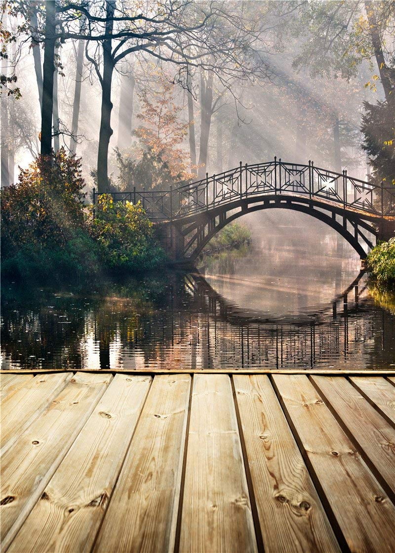 ABPHOTO Polyester Water Photo Backdrops for Baby Bridge Studio Props ...