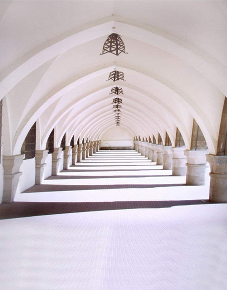 ABPHOTO Polyester White Corridor Photography Backdrops Photo Props ...