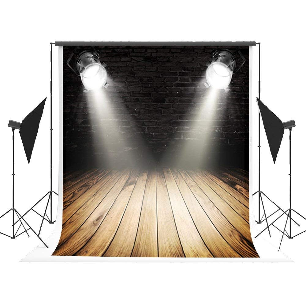 ABPHOTO Polyester Wooden Floor Backdrop for Photography Portable Brick ...