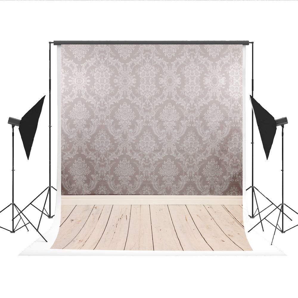 ABPHOTO Polyester Wooden Floor Backdrop for Photography Portable ...