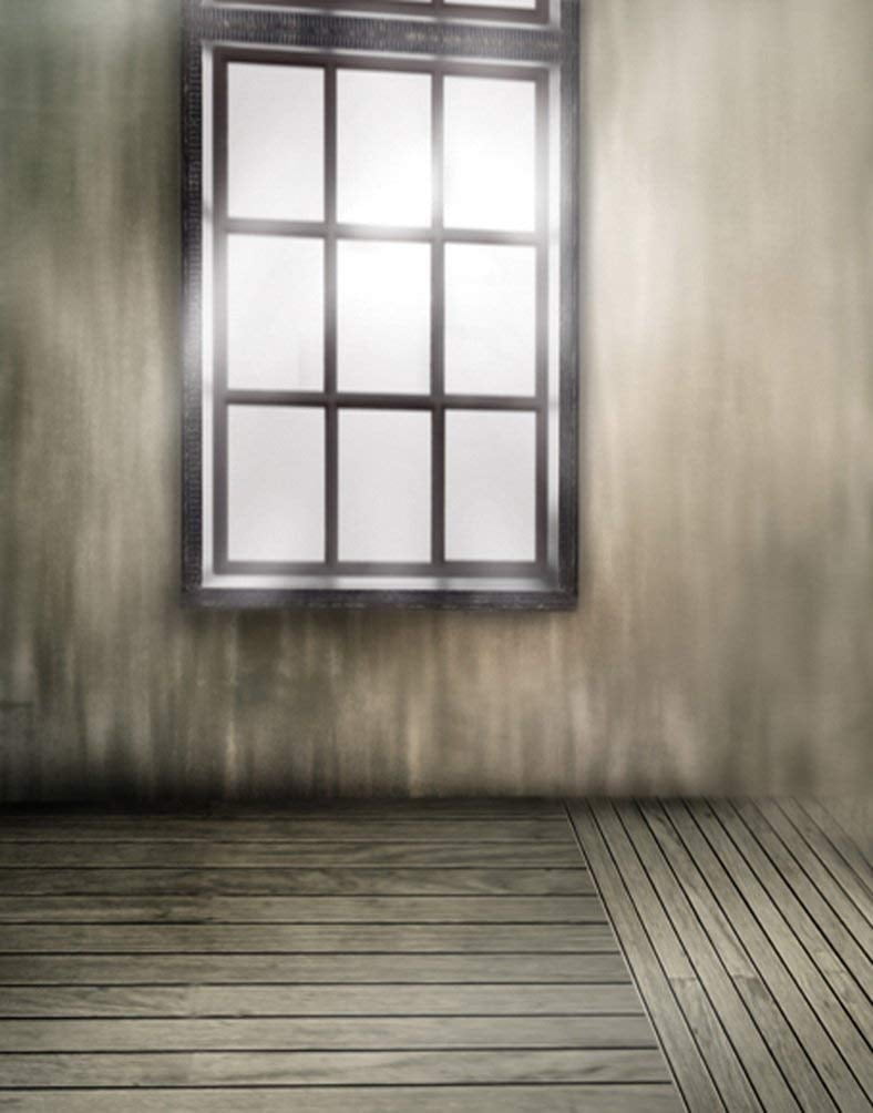 ABPHOTO Polyester Wooden Floor House Window Photography Backdrops Photo ...