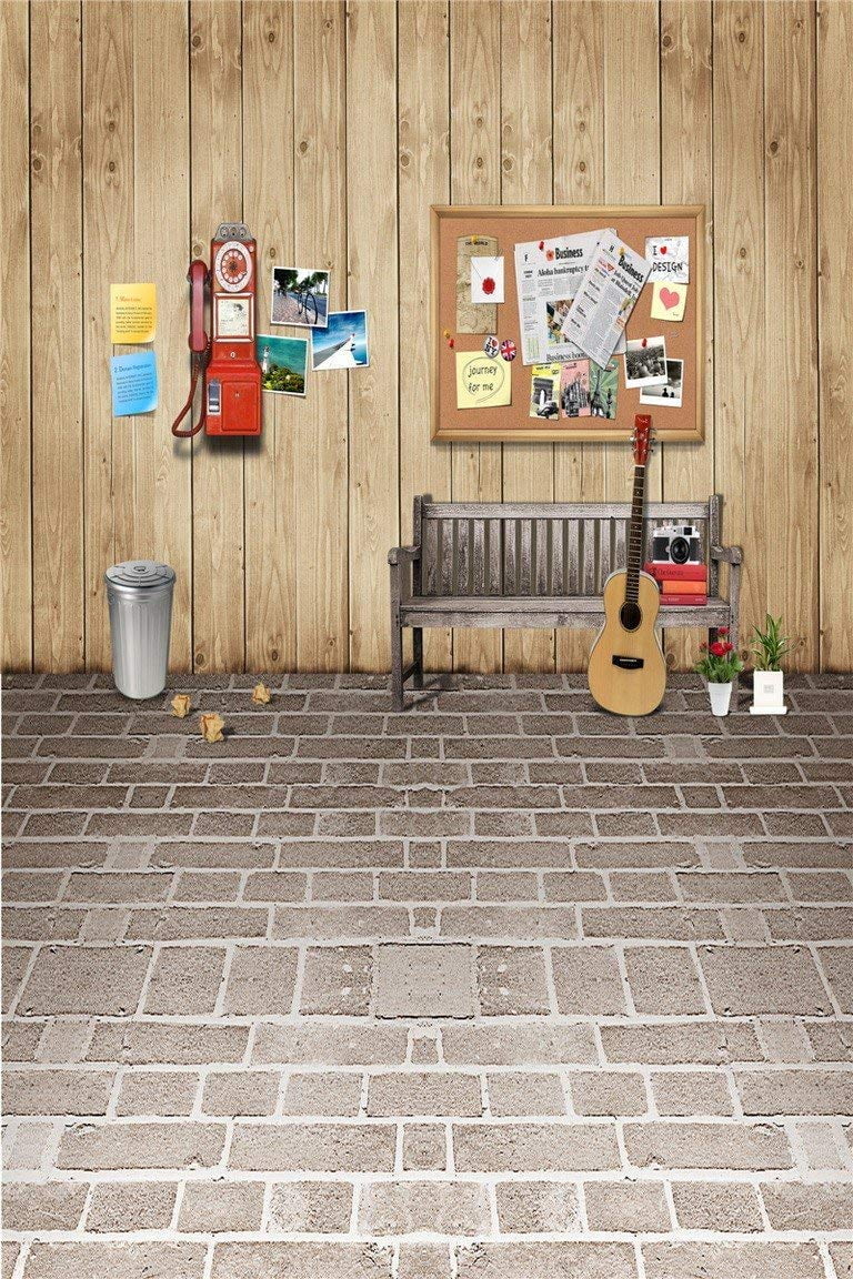 ABPHOTO Polyester Wooden Floor Indoor Theme 5x7ft Photography Backdrops ...