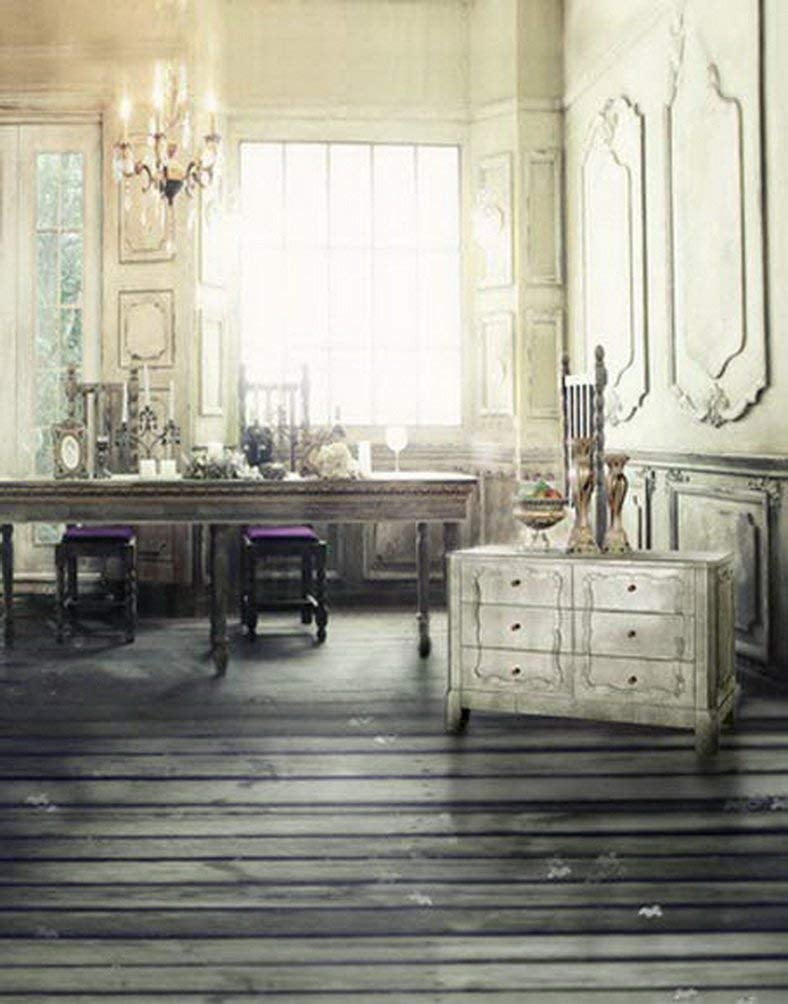 ABPHOTO Polyester Wooden Floor Vintage Living Room Photography ...
