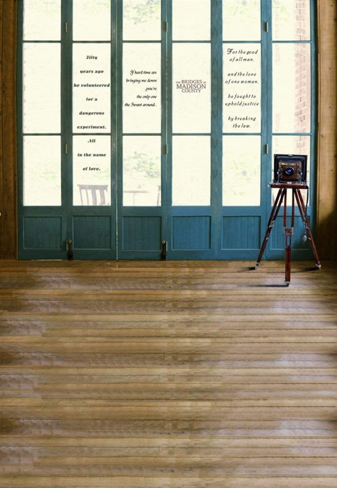 ABPHOTO Polyester Wooden Floor Vuntage Camera Photography Backdrops ...