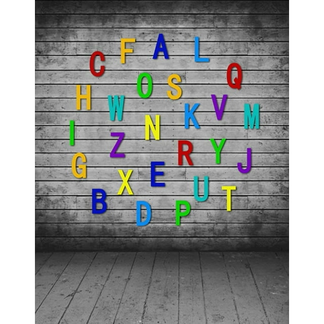 ABPHOTO Polyester Wooden Floor Wall Alphabet Letters Photography ...