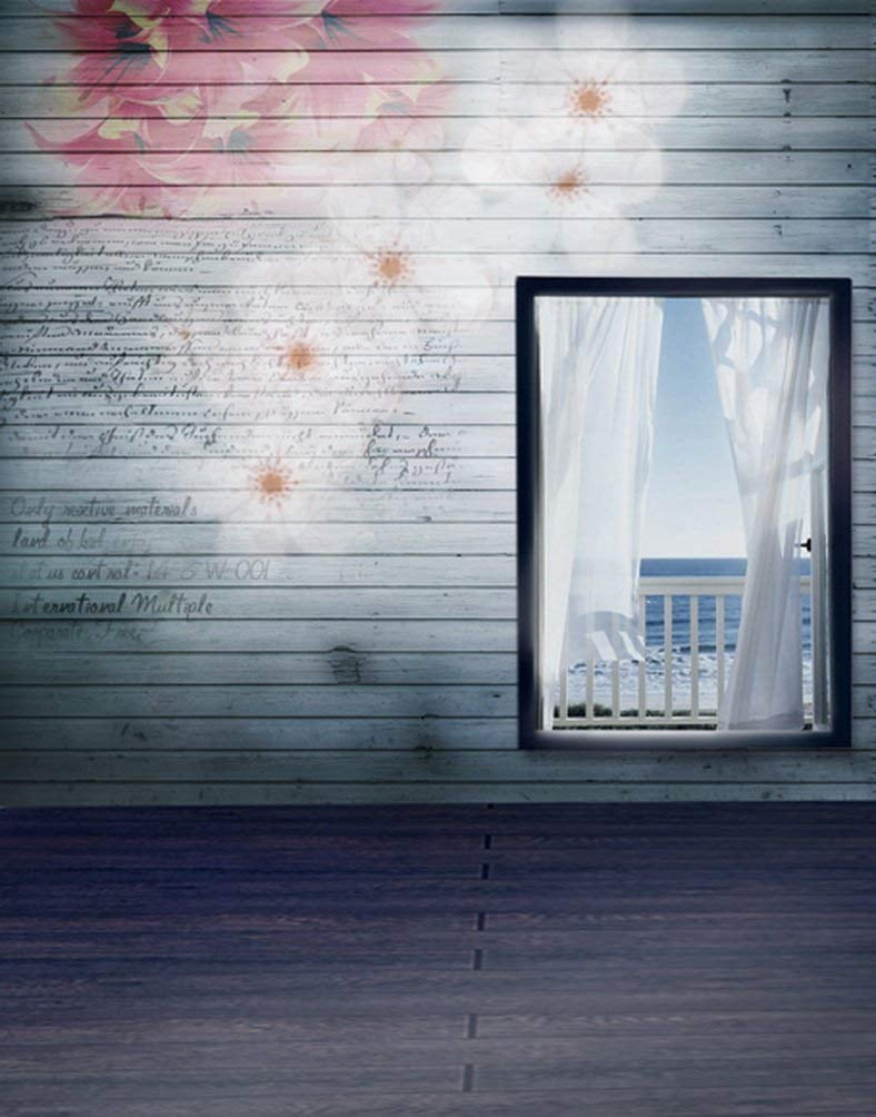 ABPHOTO Polyester Wooden Floor Wall House Photography Backdrops Photo ...