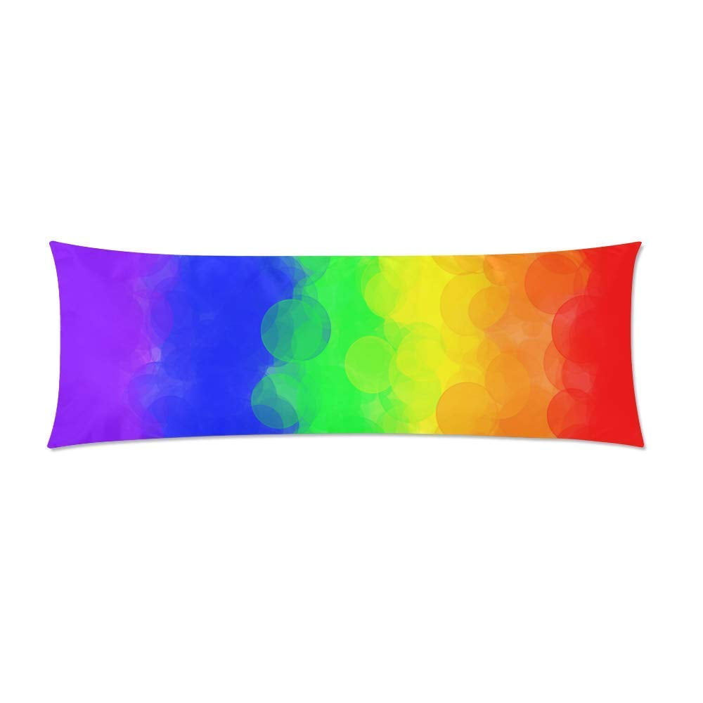 ABPHOTO Rainbow Body Pillow Covers Pillowcase Throw Pillows 20x60 inch ...