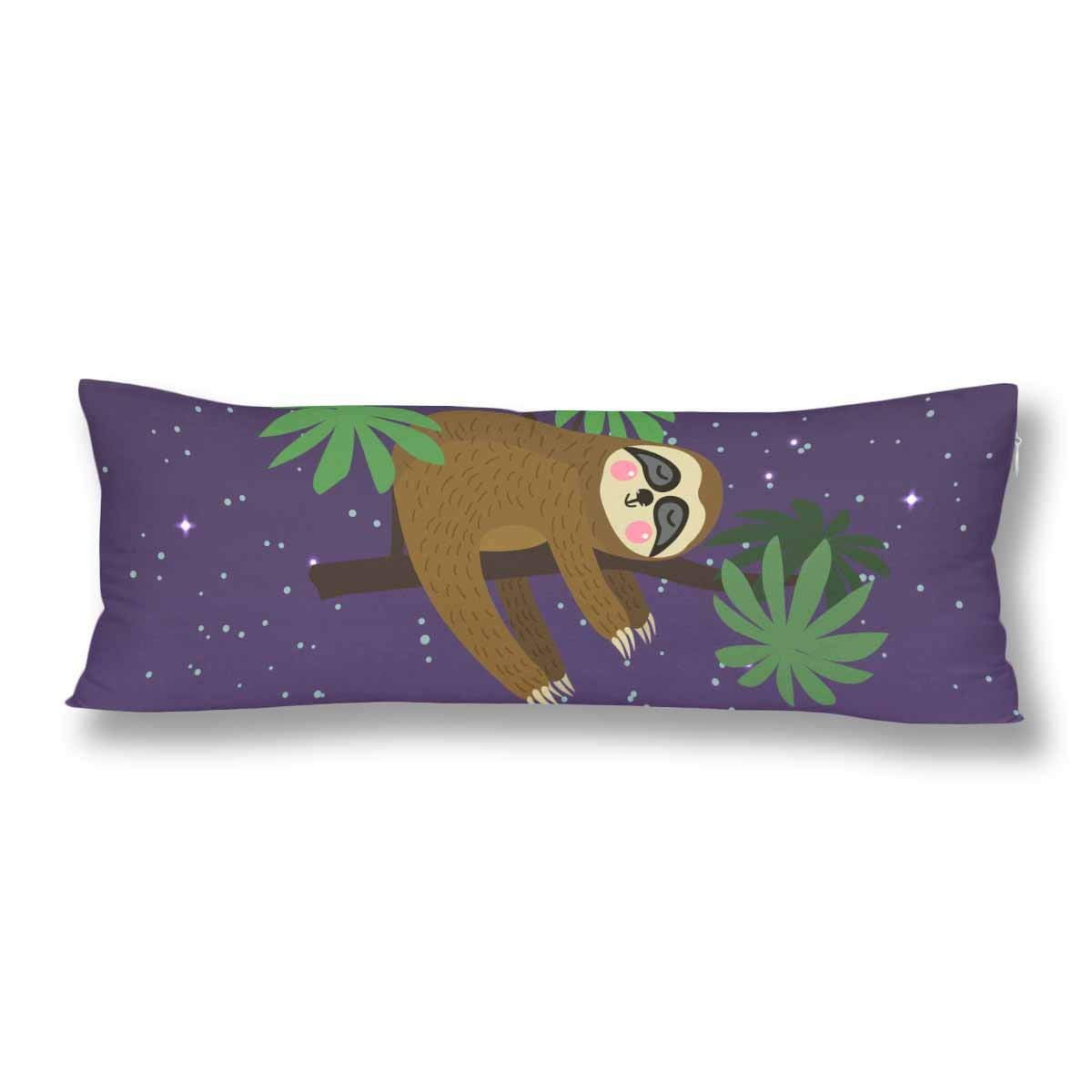 ABPHOTO Sleeping Sloth Body Pillow Covers Pillowcase Throw Pillows ...